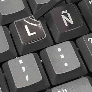 Spanish Keyboard Stickers, Keyboard Letter Stickers, Sticker White Font ...