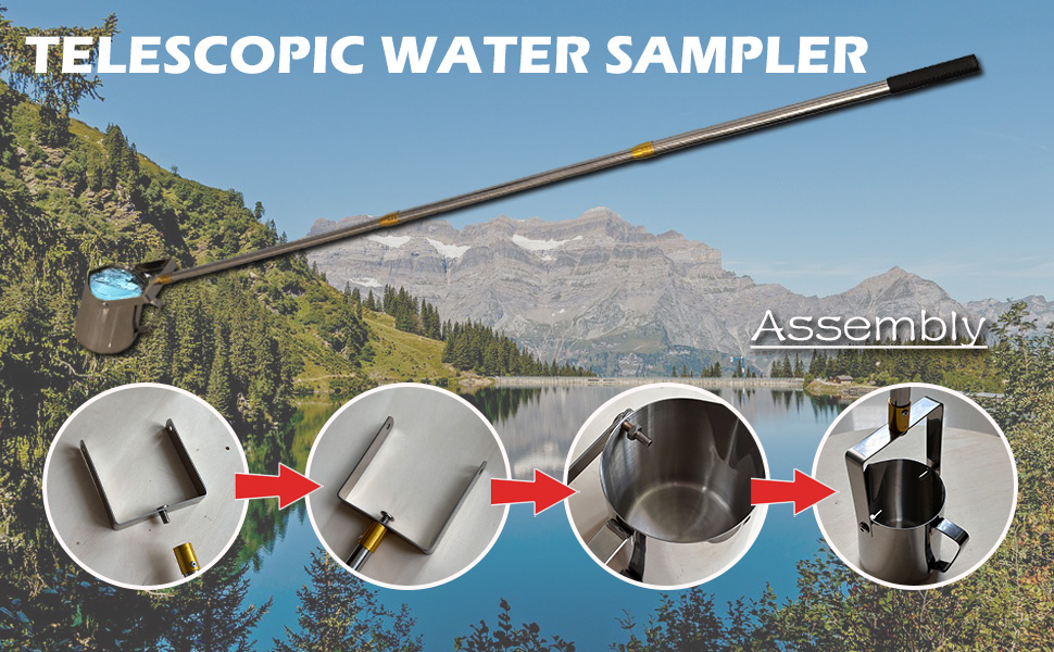 Stainless Steel Telescopic Water Sampler Set: Stainless Steel Telescopic Rods - Pendulum Sampler ...