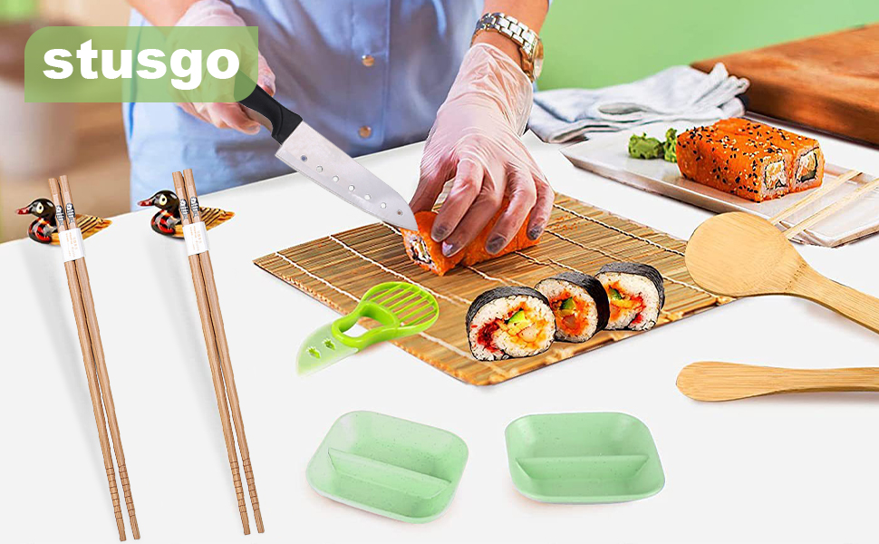 Stusgo 27pcs Sushi Making Kits,DIY Sushi Makers Kit Tools for Beginners and Professionals Gift ...