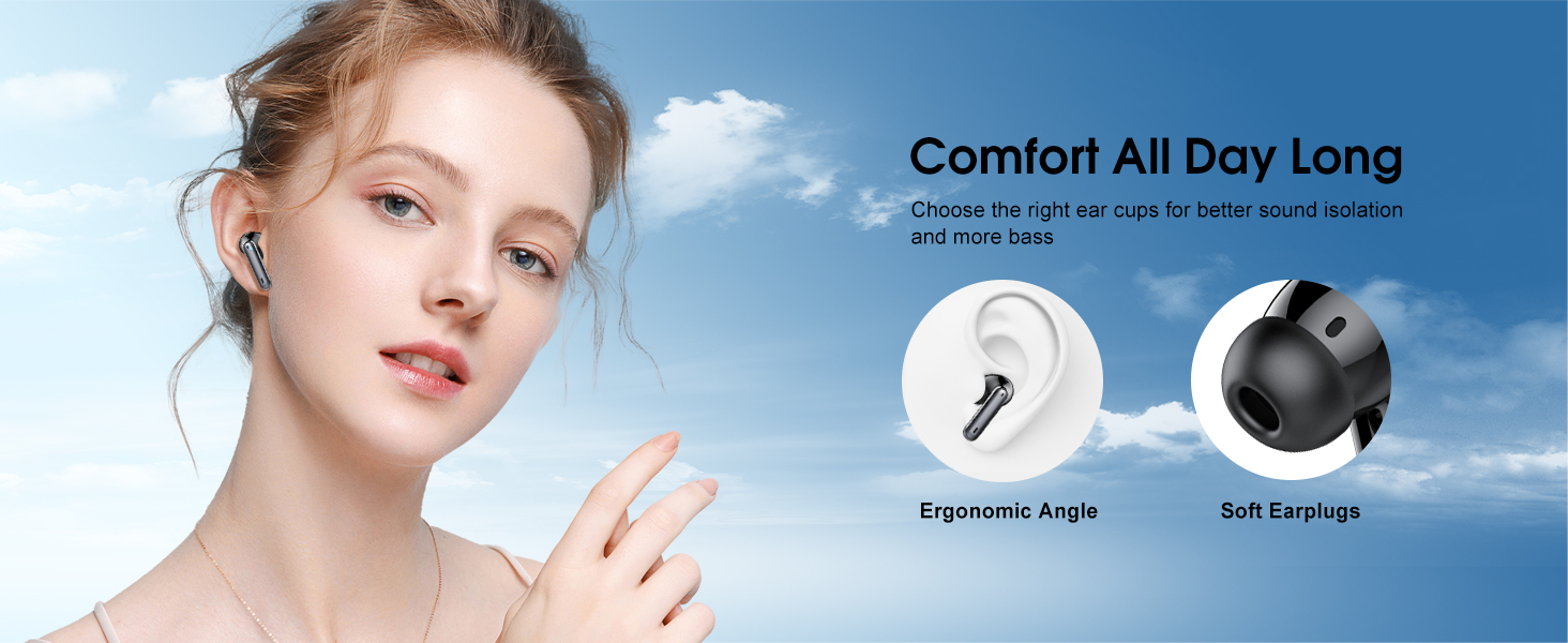 Wireless Earbuds, Bluetooth 5.4 Ear Buds HiFi Stereo, 2025 Wireless ...