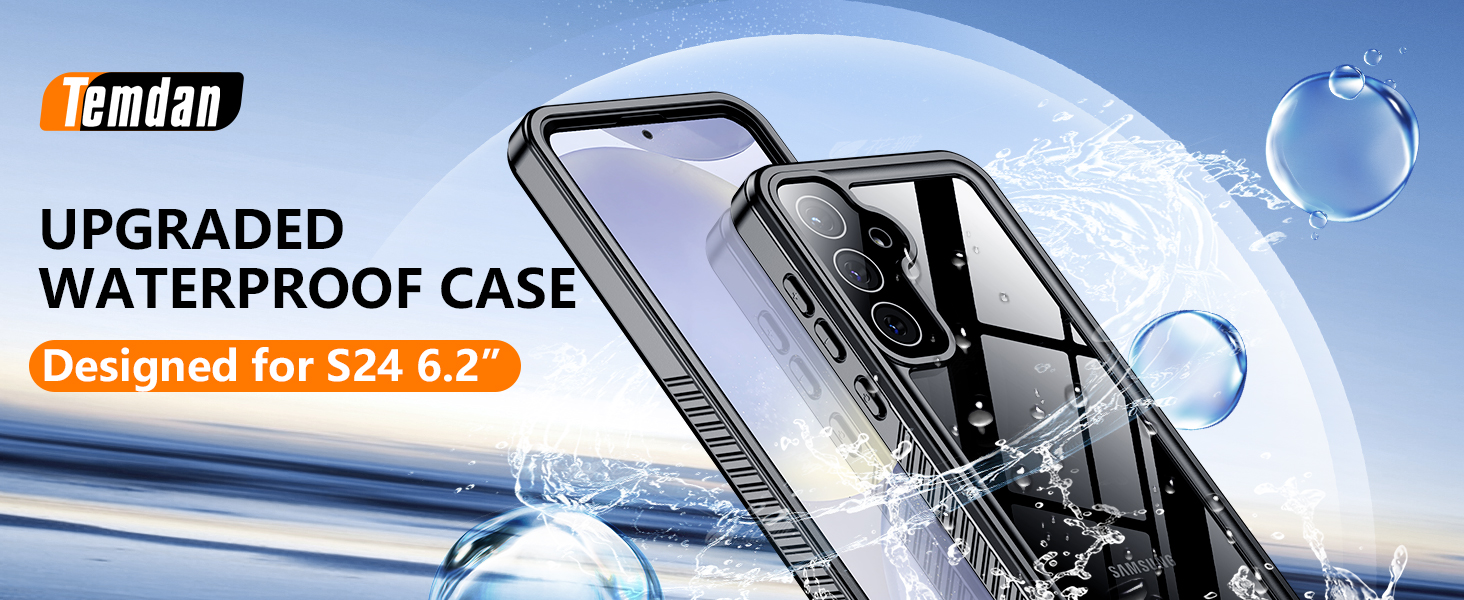 Amazon.com: Temdan Designed for Samsung Galaxy S24 Case,Waterproof Built-in Lens & Screen ...