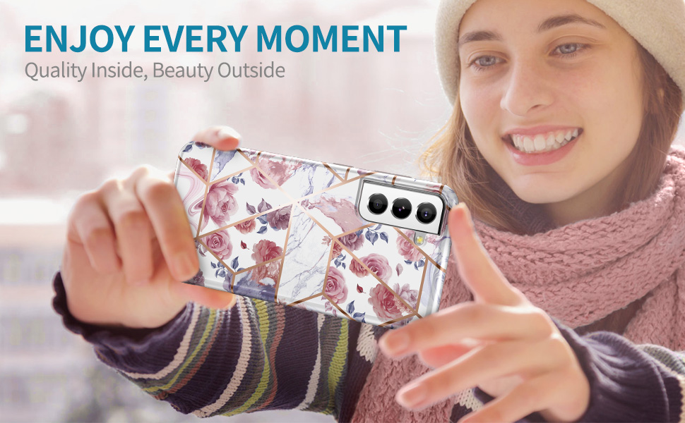 Amazon.com: SURITCH Phone Case for Samsung Galaxy S21 6.2 inches, Front Cover with Built-in ...