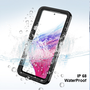 Amazon.com: Lanhiem for Samsung Galaxy A53 5G Case, IP68 Waterproof Dustproof with Built-in ...