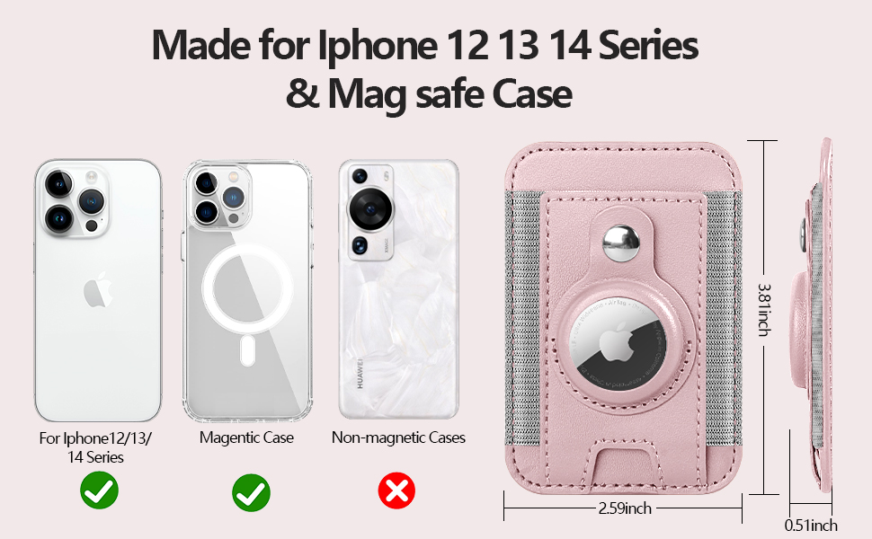 Amazon.com: for MagSafe Wallet with AirTag Holder, Magnetic Wallet Card Holder for Magsafe ...