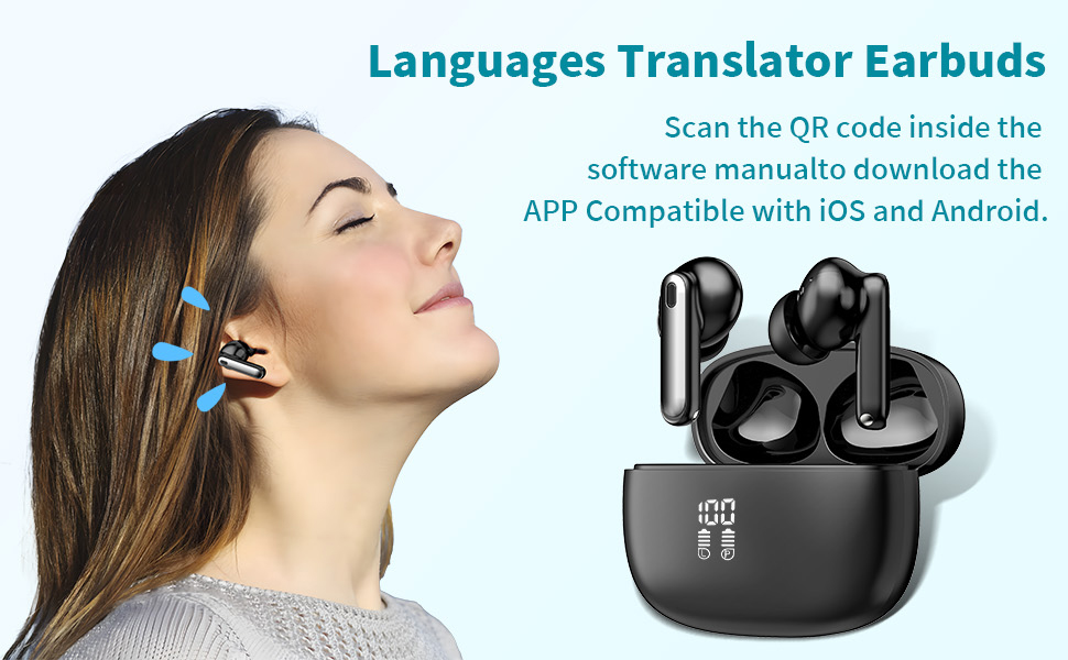Amazon.com : Translation Earbuds, AI Translator Earbuds in 150 Languages & Accents, Translation ...