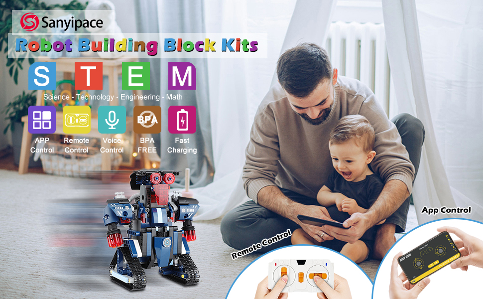 STEM Robot Toys for Kids, Building Block Kits Creative Construction ...