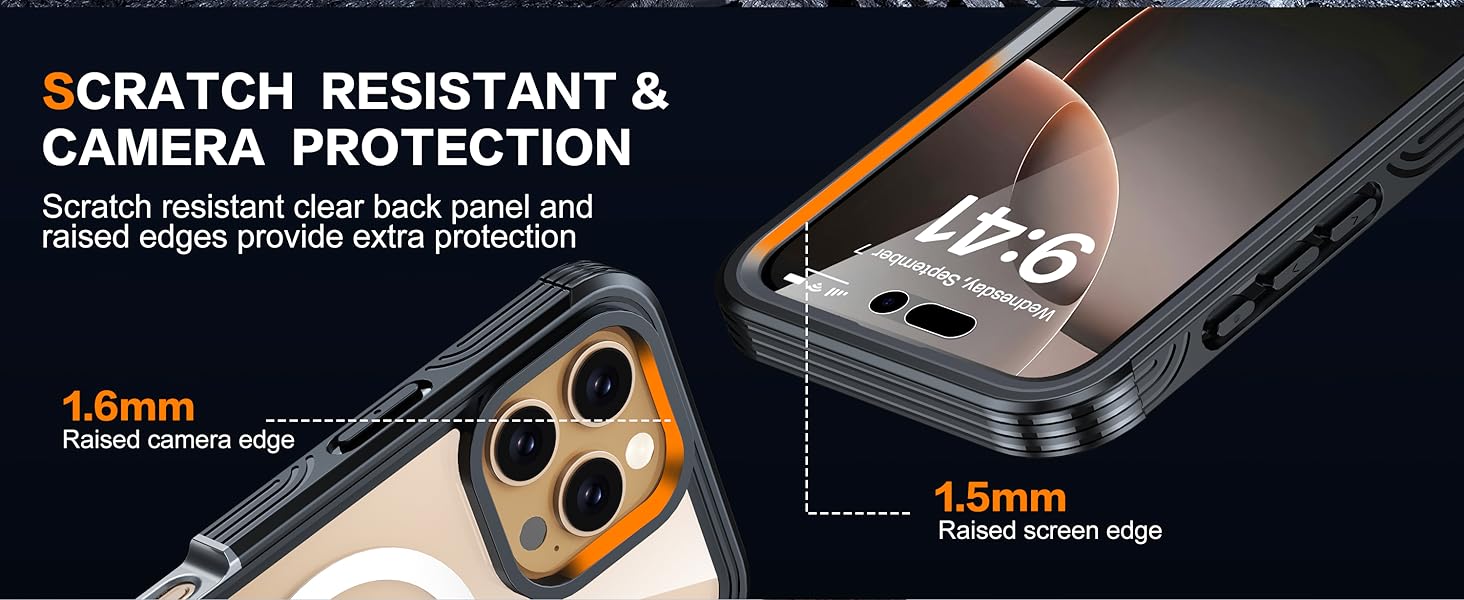 Amazon.com: AMILIFECASES for iPhone 16 Pro Max Case, Double Front Frame Built-in 9H Tempered ...