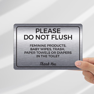 Amazon.com : Please Do Not Flush Feminine Products Sign, Durable ABS ...