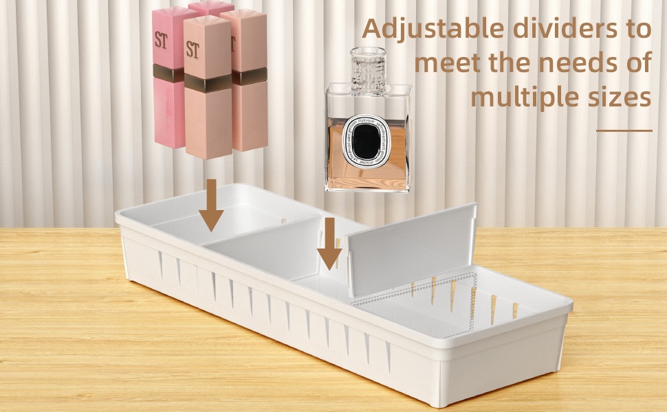 Amazon.com: Pluspace Desk Drawer Organizer Tray 4 PCS Plastic Office ...