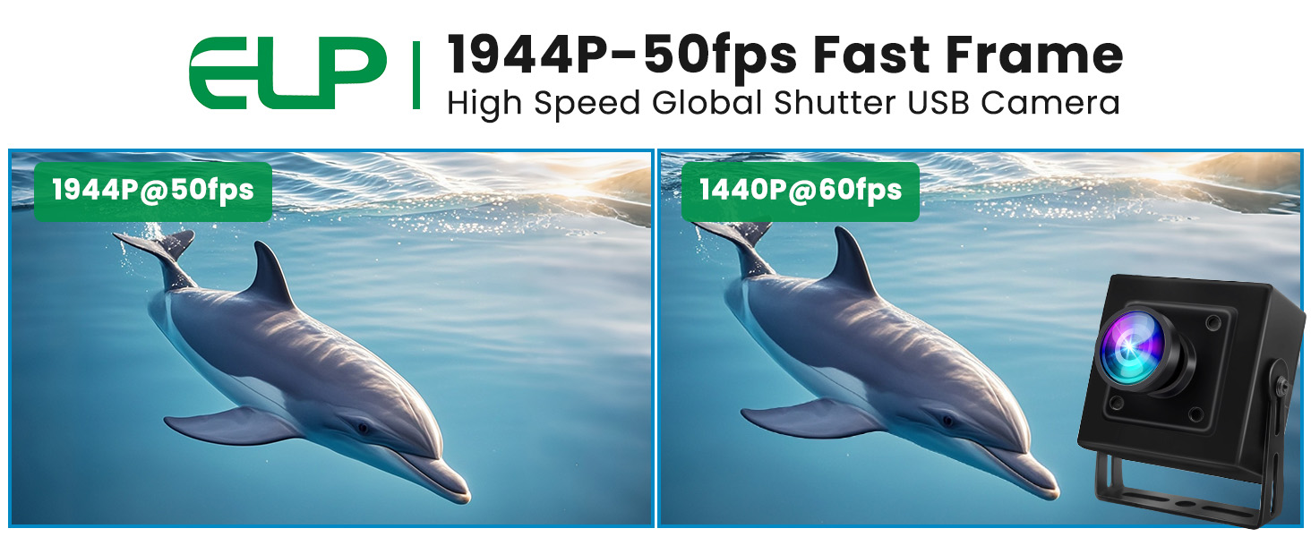 Amazon.com: ELP 5MP 50fps Global Shutter USB Camera with Housing for Computer UVC USB2.0 ...