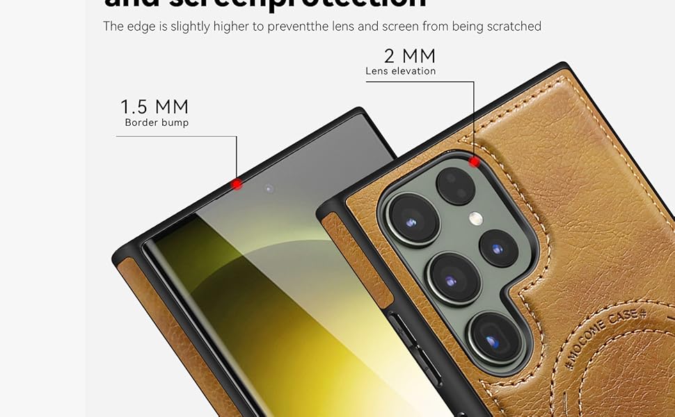 Amazon.com: Lunivop for Samsung Galaxy s24 Ultra Case Leather [Compatible with Magsafe Wireless ...