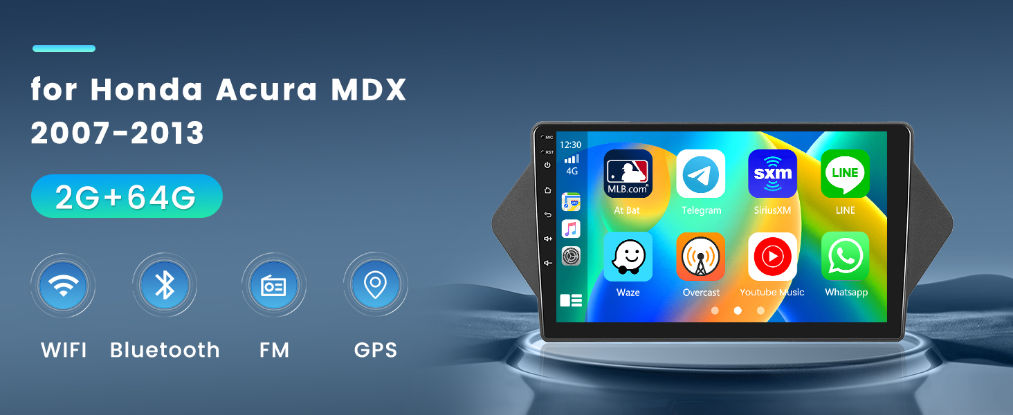Amazon.com: Inefala [2G+64G] Car Radio for Honda Acura MDX 2007 2008 2009 2010 2011 2012 2013 ...