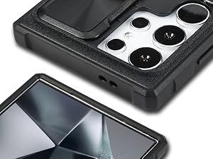 Amazon.com: Tcaraersing for Samsung Galaxy S24 Ultra Case with Detachable Card Holder, Slide ...