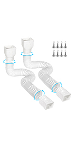 Gutterlix Flexible Gutter Downspout Extensions, Connectable Downspout ...