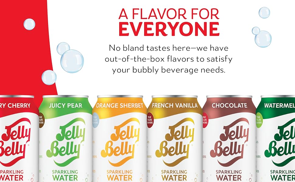 Amazon.com: Jelly Belly Chocolate Sparkling Water, Sugar-Free 0 Calorie Seltzer, 16 Ounce Can ...