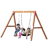 Amazon.com: DOLPHIN PLAYGROUND Cedar Wooden Swing Sets for Backyard, Playground Sets for ...