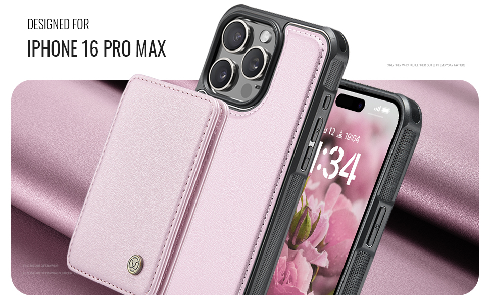 Hongxinyu Wallet Case for iPhone 16 Pro Max Compatible with MagSafe for Men Women, Detachable ...