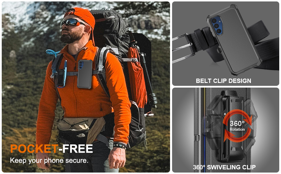 Amazon.com: Xusgluv for Samsung Galaxy A15-5G Case: Rugged Protective Phone Cases with Belt Clip ...