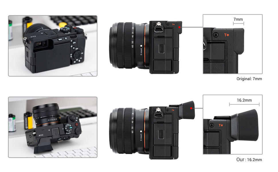Amazon.com : A7CII A7CR Eyecup Eyepiece, Soft Silicon Extended Camera Eye Cup Viewfinder Special ...