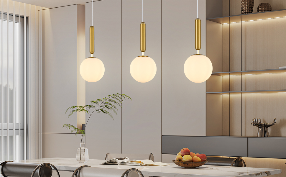 FDPBY Modern Hanging Light Fixture Pendant Lighting for Kitchen Island ...