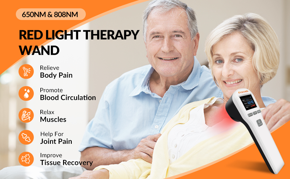 Amazon.com: Frovab Red Light Therapy Device, 16 x 650nm and 4 x 808nm, Cold Light Therapy ...