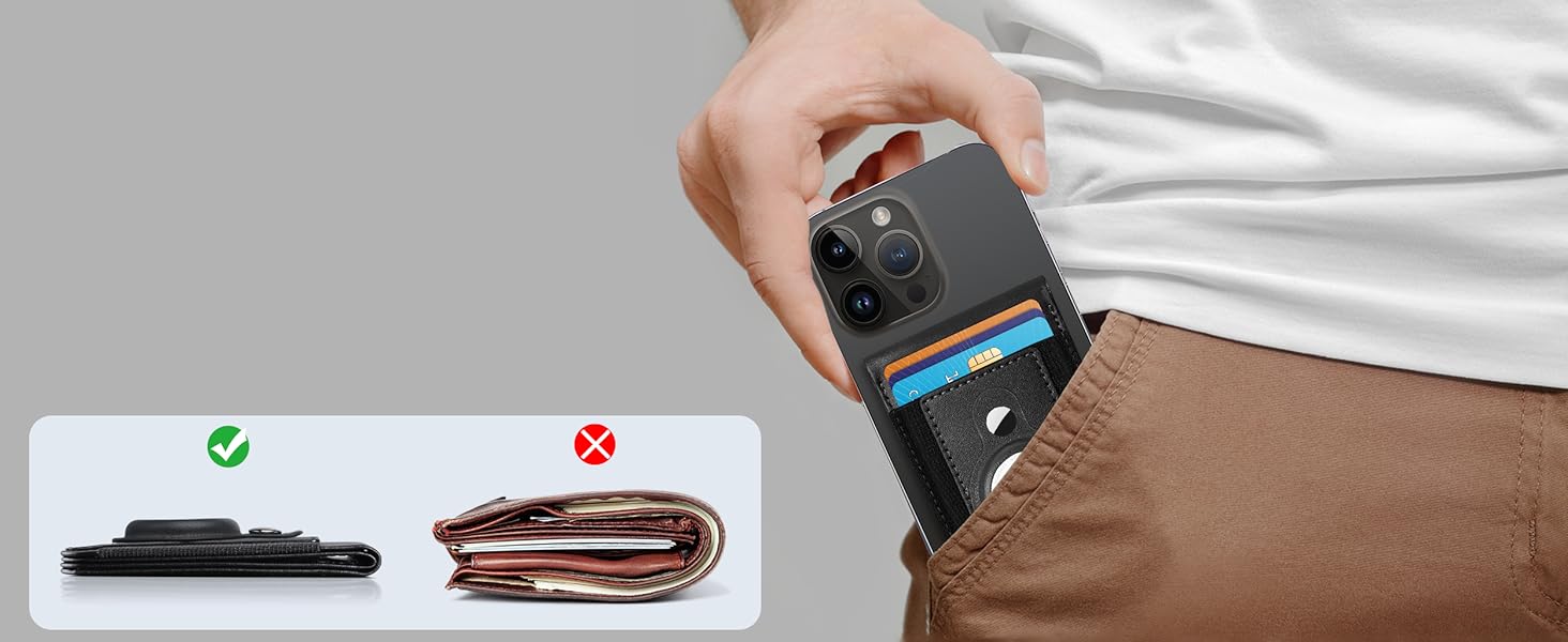 Amazon.com: ExtreLife 3-in-1 Magnetic Wallet with AirTag Holder, for iPhone Magnetic Wallet ...