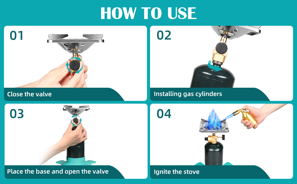 Amazon.com: DOMINOX 10,000 BTU Propane Camping Stove, Portable Adjustable Flame Camping Stove ...