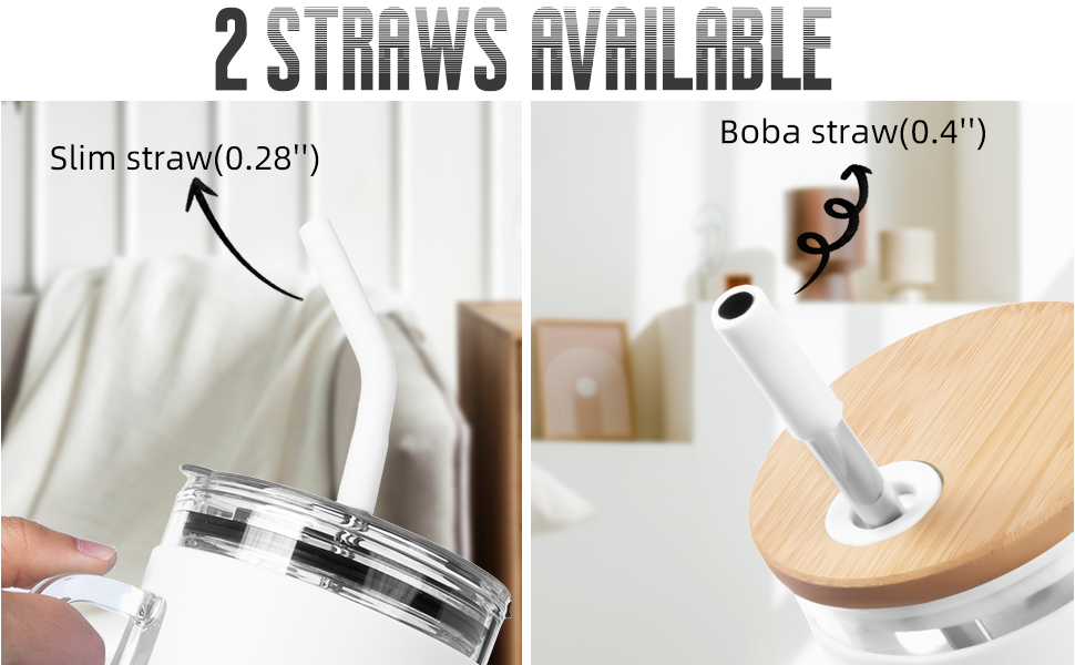 Amazon.com | 32 oz Glass Tumbler with Straw and Lid, Glass Water Bottle ...