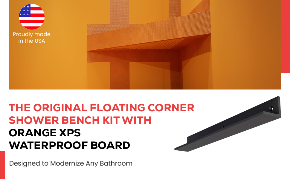 Amazon.com: The Original Granite Bracket-(18x18) The Original Floating Corner Shower Bench Kit ...