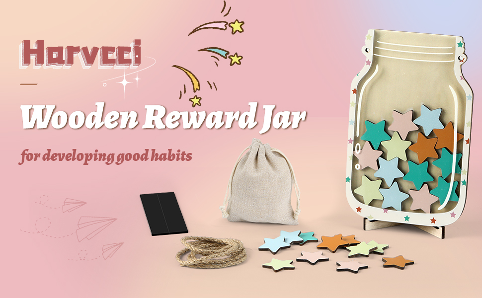 Harvcci Star Magnetic Reward Jar, Behavior Management Classroom Tools ...