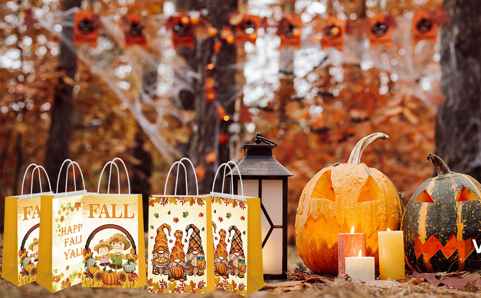 Amazon.com: Fall Gift Bags Happy Fall Thanksgiving Gift Bags for ...