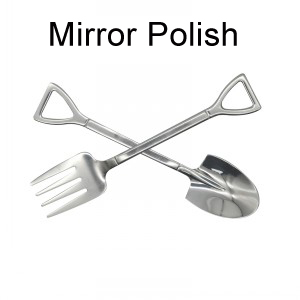 Amazon.com | Pinenjoy 12Pcs Shovel Spoons and Fork Set 18/10(304) Stainless Steel Spade Shape ...