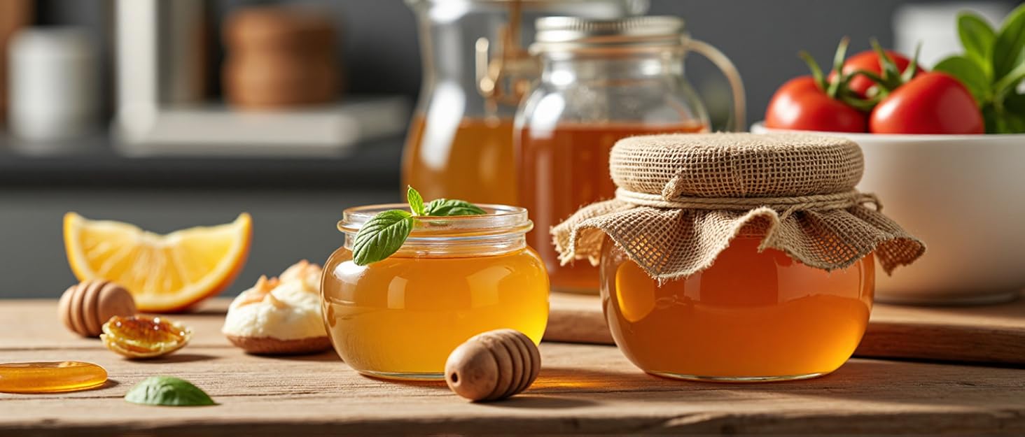 Amazon.com: Ahhute Honey Jar, Mini Honey Jars with Dipper, Glass Honey Pot Baby Shower Favors ...