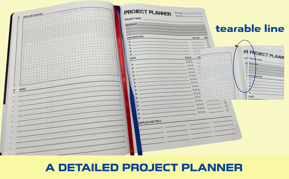 Amazon.com : Project Planner: Project Management Notebooks Organizer ...