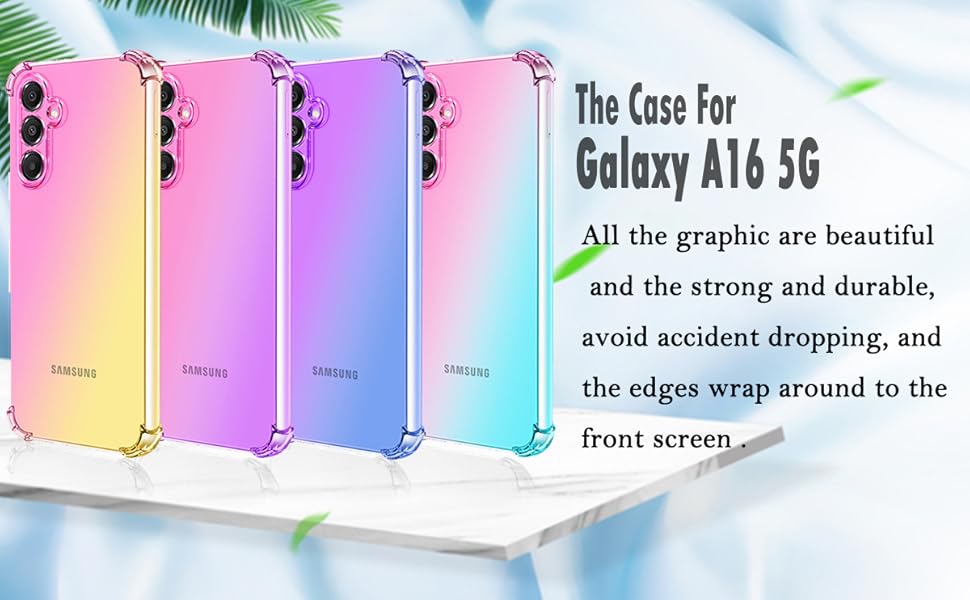 Amazon.com: Osophter for Galaxy A16 5G Case: Women Girls with Screen Protector Reinforced ...