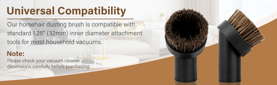 TXIN 4 Pieces Soft Horsehair Bristle Vacuum Attachments Dusting Brush ...