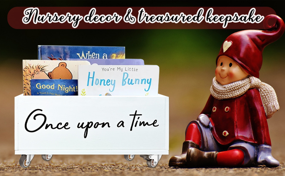 Amazon.com: Senfaro Once Upon a Time Book Storage Box with Wheels,Book ...