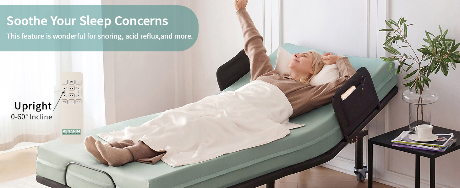 Amazon.com: Twin XL Adjustable Bed Frame with Side Rails for Adults - Adjustable Base Only ...