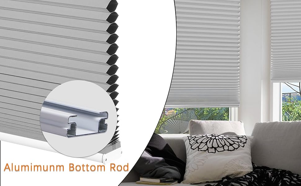 Amazon.com: Persilux Custom Size Cellular Shades Cordless Blackout Roller Shades Bottom up ...