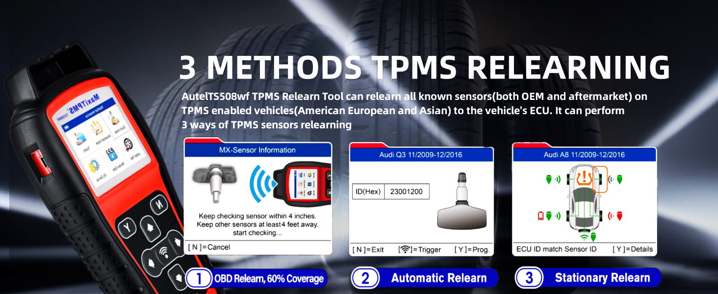 Amazon.com: Autel MaxiTPMS TS508WF KIT 2025 WiFi Ver TPMS Programming ...