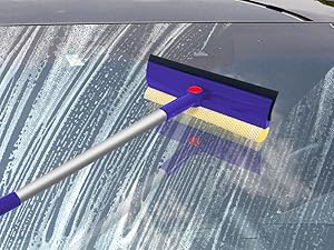 Amazon.com: Squeegee for Window Cleaning, Window Squeegee for Home with 60" Long Handle,2 in 1 ...