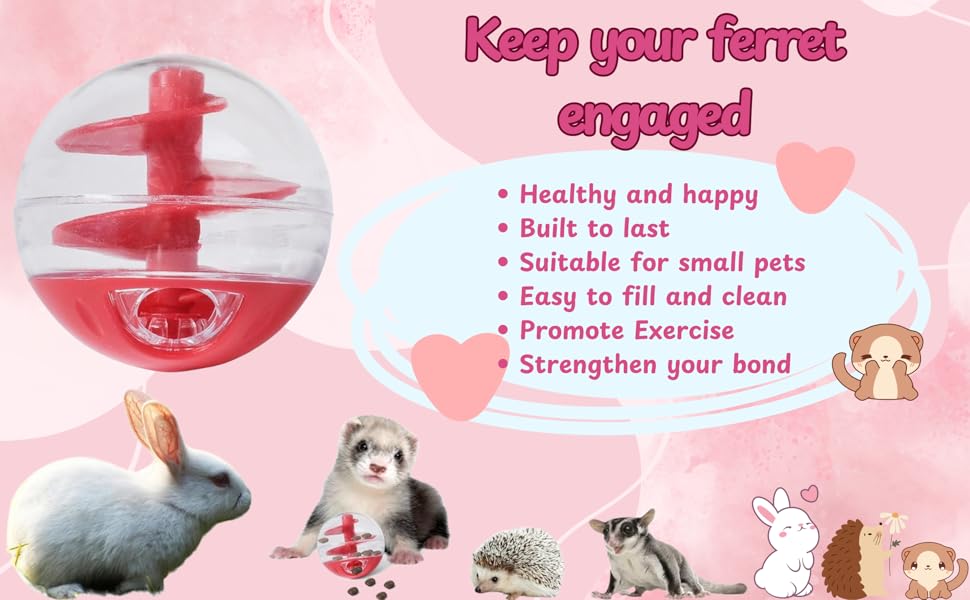 Amazon.com : Homedy Crafts Ferret Treat Ball Interactive Toy Balls for ...