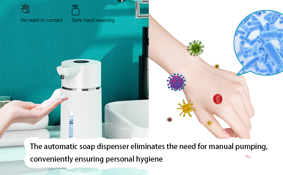 Amazon.com: Zannful 15oz (420ml) Touchless Automatic Foaming Hand Soap Dispenser,Countertop/Wall ...