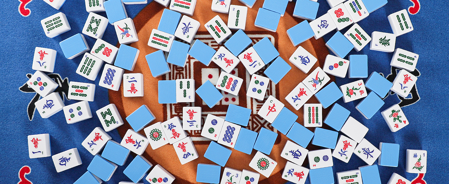 Amazon.com: GUSTARIA Chinese Mahjong Tiles Set, Mahjong Game Set with 146 Numbered Large Size ...