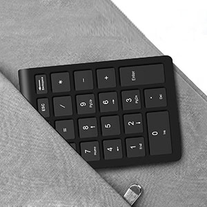 Wireless Number Pad and Mouse Combo, Acedada Portable Ultra Slim 2.4 GHz USB Wireless Numeric ...