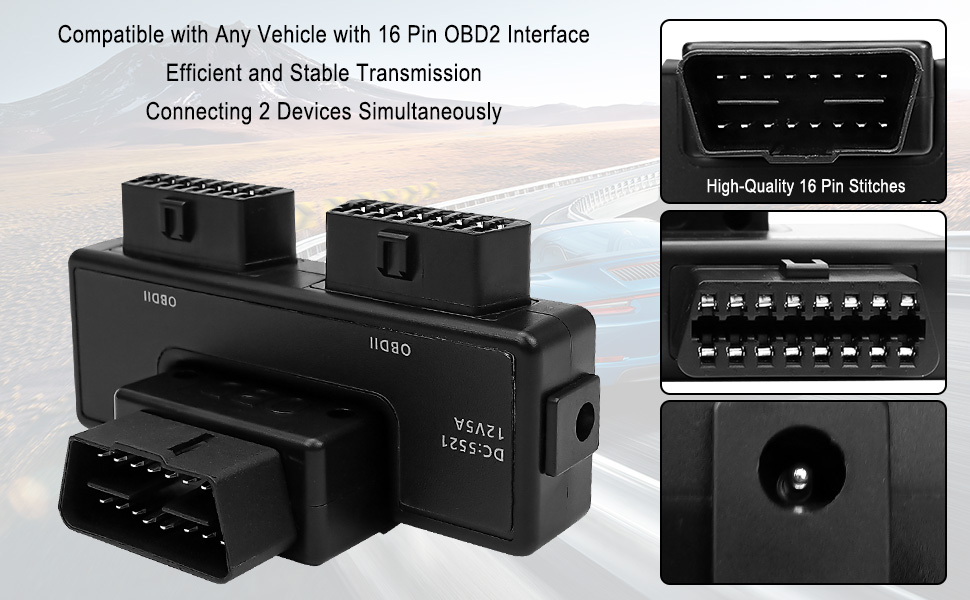 Amazon.com: TIKSCIENCE OBD Cable Splitter, OBDII Full 16 Pin 1 Male to 2 Female Extension Cable ...