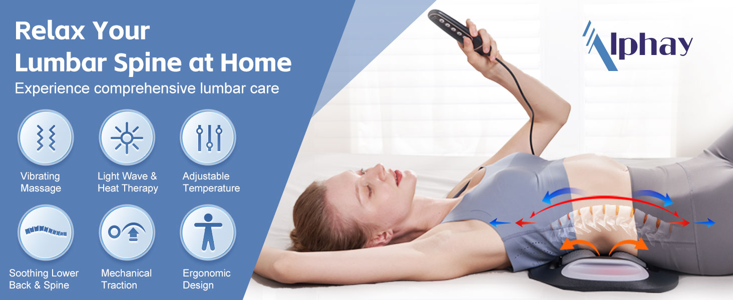 Amazon.com: Alphay Dynamic Lumbar Traction Device, Lower Back Stretching Massager with ...