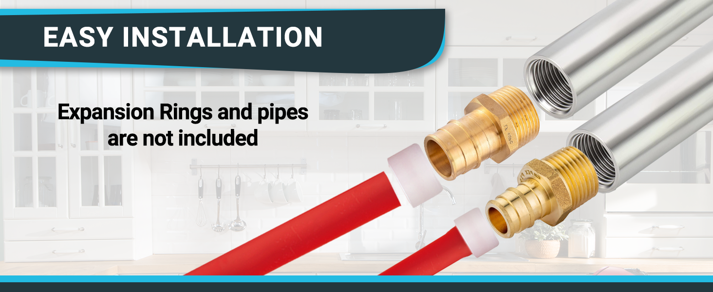 Amazon.com: (5-Pack) Seelink PEX-A Expansion Fittings, PEX-A 3/4" x 1/2" Male Threaded NPT ...