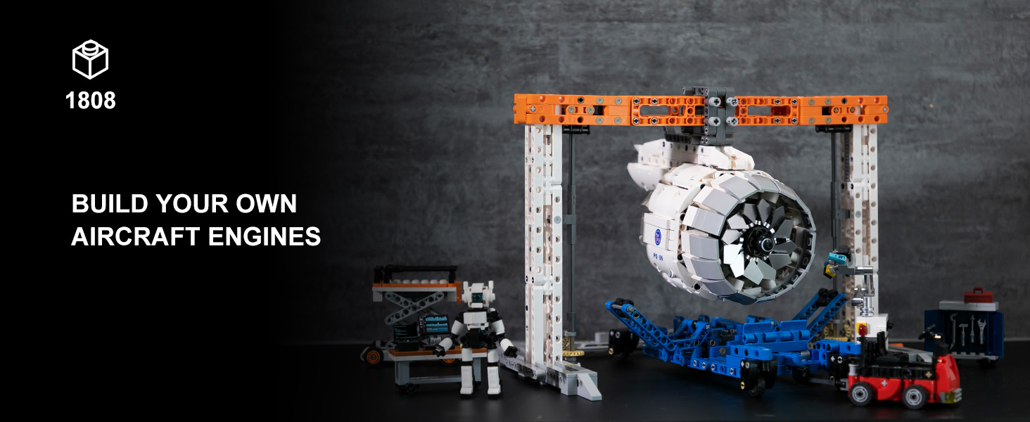 Amazon.com: BRICKKK PANTASY City Aircraft Engine Workshop Building Sets ...