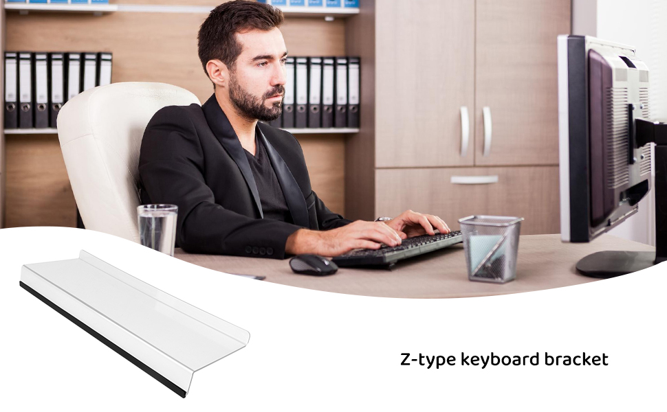 YSTP Tilted PC Keyboard Stand Acrylic Ergonomic Keyboard Riser for ...